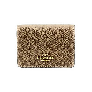 COACH Women's Boxed Mini Wallet On A Chain In Signature Canvas