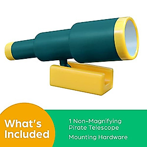 Jungle Gym Kingdom Playground Accessories - Pirate Ship Telescope for Kids - Plastic Attachment for Treehouse, Outdoor Playhouse, Playset, Backyard Swing Set (Green)