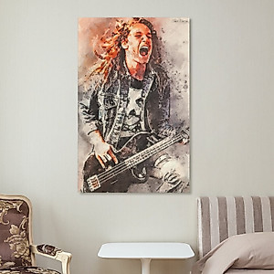 KRIADO Rock Bassist Cliff_Burton Rock Live Canvas Poster Bedroom Decor Sports Landscape Office Room Decor Gift 12x18inch(30x45cm)