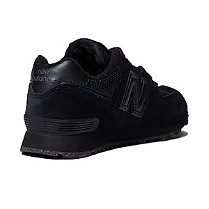 New Balance Boy's 574 Core Lace-Up Sneaker, Black/Black, 4 Big Kid