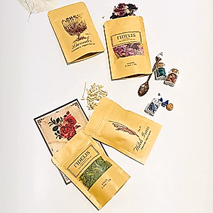 Witchcraft Supplies and Herbs for Spells 25 Premium Fine Dried Botanicals (Large Size) and 3 Crystal Stones for Wicca and Pagan Rituals, Alter Supplies, Magic Spells Green Witchtok by Fidelis