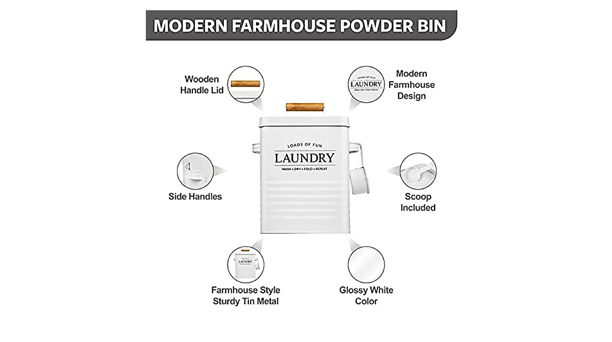 Calindiana Modern Farmhouse Laundry Soap Dispenser