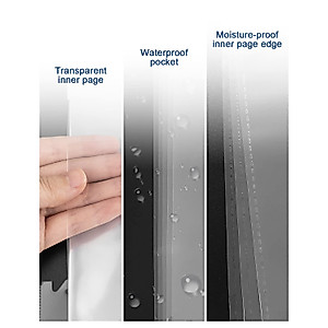 Portfolio Folder for Artwork Art Portfolio Binder 2 Packs 9"x12" Demo Book Black Portfolio Folder with Protective Film Binder with Plastic Sleeve 30 Pockets 60 Page Capacity