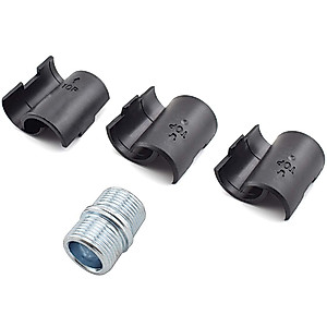 SDTC Tech Wire Shelving Shelf Lock Clips and Pole Butt Connectors for 1 Inch / 25.4 mm Metal Rack Unit Replacement (4 pcs Connectors & 12 pairs Shelf Clips)