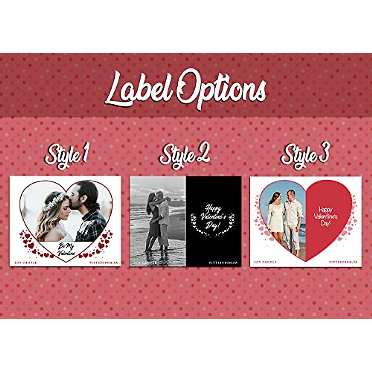 3.5oz. Valentine's Day Photo Candle | Personalized Soy Candle