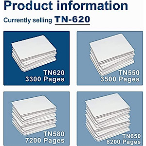 2 Pack TN-620 TN620 Black Toner Cartridges Replacement for Brother MFC-8370 8460N 8470DN 8660DN 8480DN 8880DN 8670DN 8860DN 8680DN 8690DN 8890DW 8870DW DCP-8060 8065DN 8080DN 8085DN Printer.