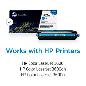 Original HP 502A Cyan Toner Cartridge | Works with HP Color LaserJet 3600 Series | Q6471A