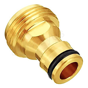 Joywayus 3/4” GHT Male Garden Hose Quick Connect Adapter Brass Connect Fitting（Pack of 4）