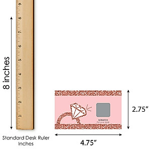 Big Dot of Happiness Bride Squad - Rose Gold Bridal Shower or Bachelorette Party Game Scratch Off Dare Cards - 22 Count