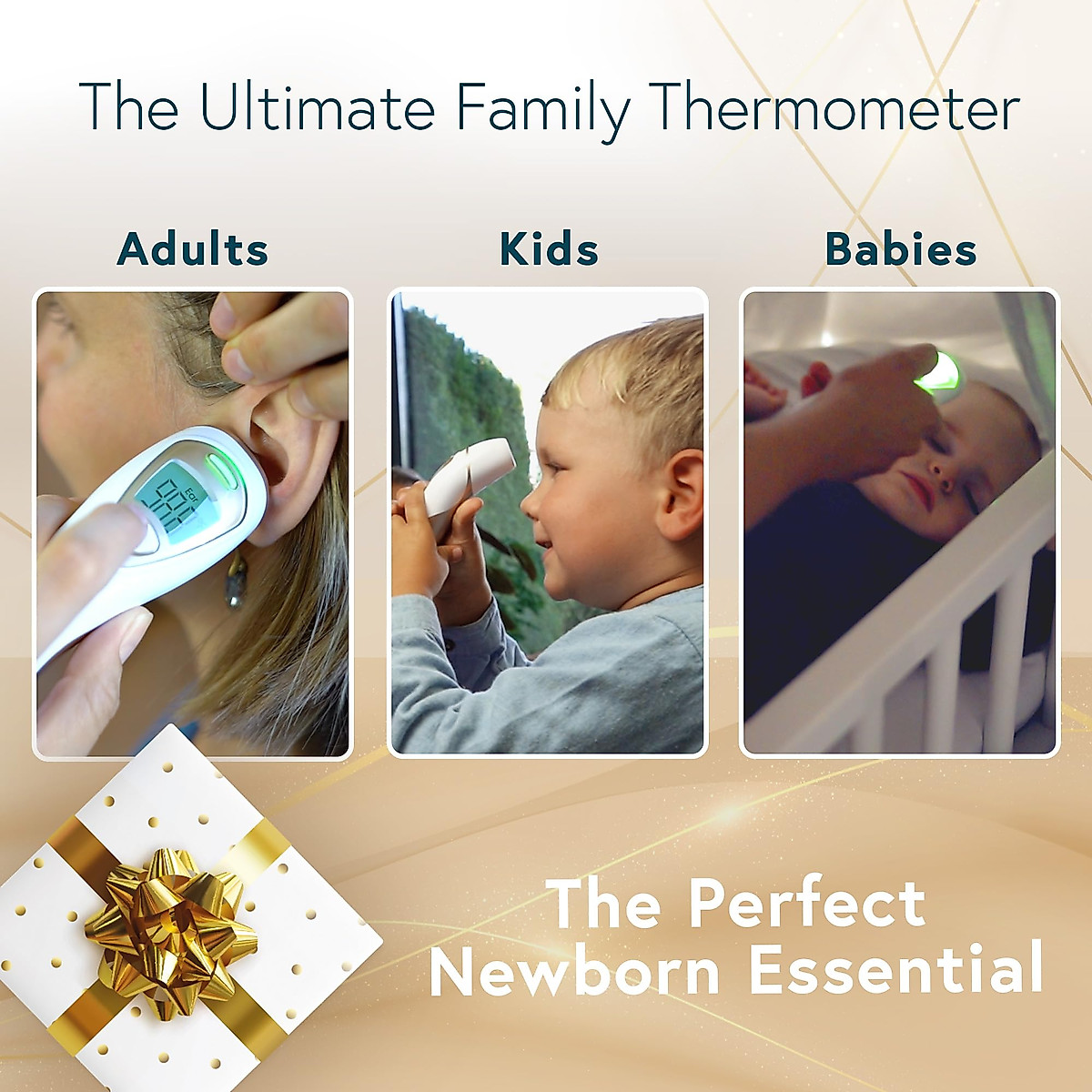 iProvèn Pro Series | Non-Touch Forehead Thermometer with Ear Function | FSA HSA Eligible | Superior Accuracy for Adults, Kids, Babies | Premium Digital Thermometer for Adults and All Ages