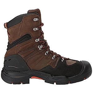 KEEN Utility mens Coburg 8" Steel Toe Waterproof Work Boots, Cascade Brown/Brindle, 15 Wide US