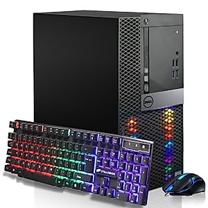 Dell RGB Gaming Desktop PC, Intel Quad I5 up to 3.6GHz, Radeon R9 370 4G GDDR5, 16GB RAM, 512G SSD, WiFi & Bluetooth, RGB Keyboard & Mouse, Win 10 Pro (Renewed)