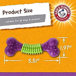 Arm & Hammer Nubbies Dental Toys DuoBone Dental Chew Toy for Dogs Best Dog Chew Toy for The Moderate Chewers Reduces Plaque & Tartar Buildup Without Brushing, Chicken Flavor (Pack of 24)