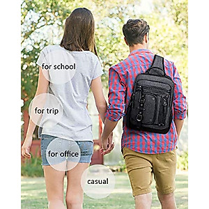 Messenger Bag for Men Canvas Sling Bag Crossbody Backpack Laptop Shoulder Bag Hiking Daypacks Casual Tactical Travel