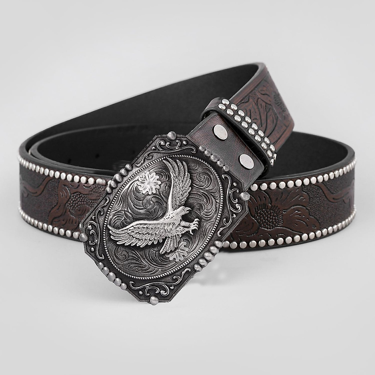 Absbolo Eagle Belt Buckle for Men Women Cowboy Rodeo Large Western Belt Buckle for Cowboys Cowgirls