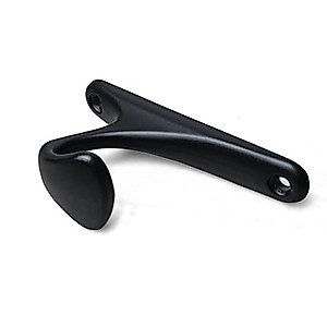 ANGSTROM 1-Pack Bath Hook, Wall Mounted Single Prong Holder for Bathroom Robes and Towels (Matte Black)