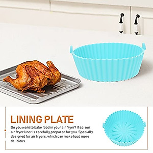 Angoily Air Fryer Liner Air Fryer Silicone Pot Non Stick Air fryers Liner Silicone Air Fryer Pan Air Fryer Baking Tray Air Fryer Basket Air Fryer Oven Accessory Air Fryer Silicone Liners