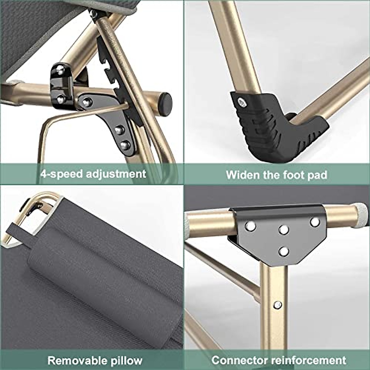 ABaippj Zero Gravity Recliner - Reclining Outdoor Sun Lounger - Relaxer Chair for Patio Decking Gardens Camping