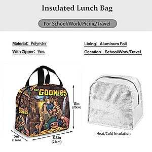 Goonies Never Say Die Insulated Lunch Bag Reusable Lunch Box For Office Work Lunch Tote Bag