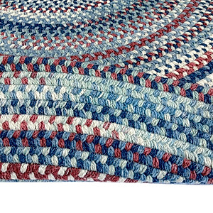 Capel American Heritage Barn Blue 0' 36" Round Braided Rug