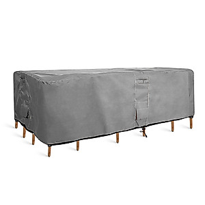 KHOMO GEAR - Patio Table & Chair Set Cover - Durable and Water Resistant Outdoor Furniture Cover, Medium Size