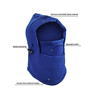 4 Pieces Kids Balaclava Hat Fleece Winter Ski Mask Double Warmer Face Cap (Black, Red, Grey, Blue)