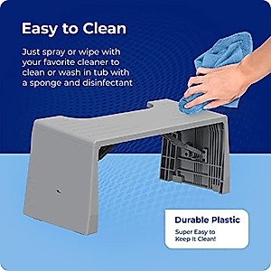 Squatty Potty Porta Traveler Foldable Toilet Stool for Travel, 7" Height, Gray