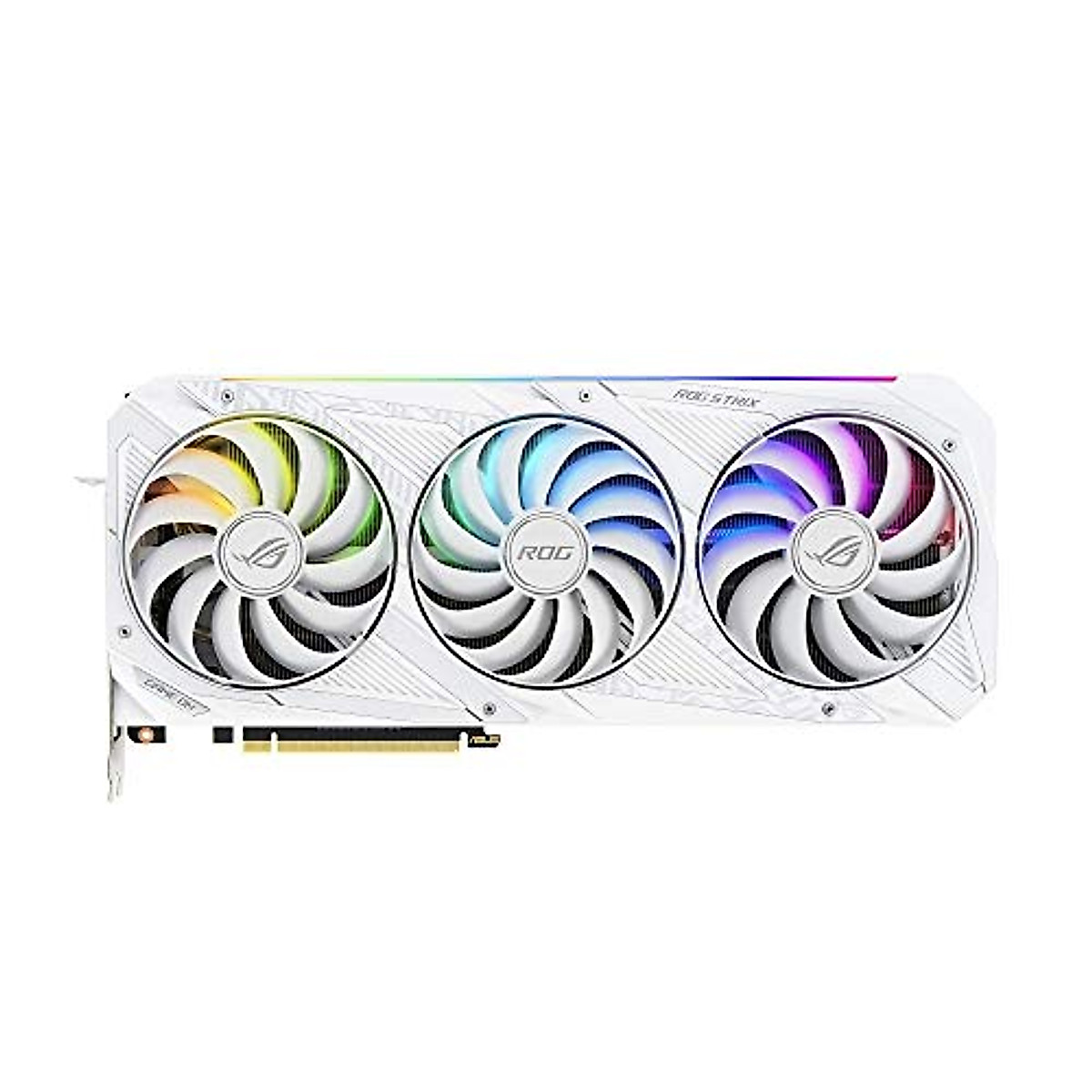 ASUS ROG STRIX NVIDIA GeForce RTX™ 3080 White OC Edition Gaming Graphics Card (PCIe 4.0, 10GB GDDR6X, HDMI 2.1, DisplayPort 1.4a, White color scheme, Axial-tech Fan Design, 2.9-slot, Super Alloy Power