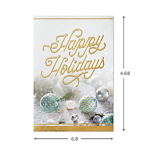 Hallmark Boxed Christmas Cards Assortment, White and Gold (40 Cards and Envelopes)