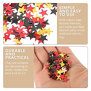 VILLCASE 1 Set Dining Table Decor Party Accessory Confetti Glitter Table Decoration Table Scatters Decoration Glitter Stars Beer Festival Confetti Decor Party Favor Desktop Sequins Paper