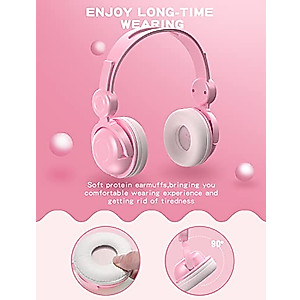 Kids Headphones, Wired On-Ear Child Headset with Mic, HD Sound Sharing Function and 85dB Volume Limited Hearing Protection for Phone Tablet PC