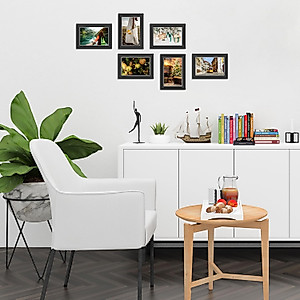 Mat Board Center, Pack of 25, 5x7 for 4x6 Black Mats - Acid Free, 4-ply Thickness, White Core - for Pictures, Photos, Framing