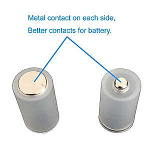 WAYLLSHINE AAA to AA Battery Converter Adaptor with Metal Contacts on Bottom(Clear Color,Pack of 16)