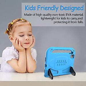 eTopxizu Kids Case with Built-in Screen Protector for iPad Air 5th Generation 2022/iPad Air 4th Gen 2020, 10.9" iPad Air 5/4 Shockproof Handle Stand Case for iPad Air 5th/4th Gen 10.9/Pro 11, Blue
