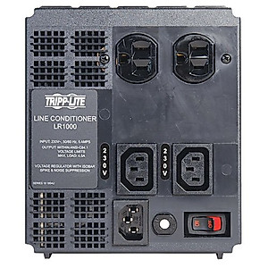 Tripp Lite LR1000 230V Power Conditioner, 1000W, 4 Outlets, Automatic Voltage Regulator (AVR), Line Conditioner, 340 Joule Surge Protection