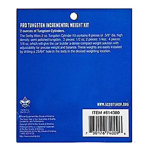 Pinewood Derby Tungsten Weight Kit
