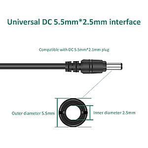 TTODDE 24V 1A 0.5A DC Power Supply Adapter 24W 100-240V AC/DC Adapter Suit 24Volt 1000mA/800mA/500mA Power Adapter with 5.5x2.5mm Tip for Massage Gun, Sunrise Alarm Clock, CCTV Camera