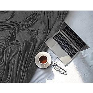 Utopia Bedding Fleece Blankets Bundle Pack of Grey and Navy Twin Size Bed Blankets
