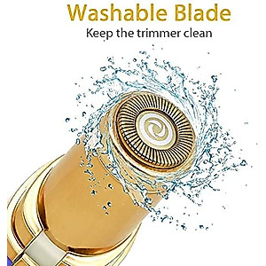 LA Beauty™ Hair Remover for Face, Women Facial Hair Trimmer, Great for Peach Fuzz, Chin, Upper Lip Hair, Ideal Gift for Women, Battery Included with Built-in LED Light (White))