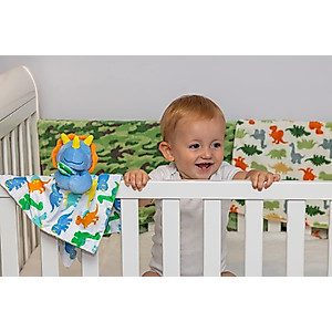 Baby Nursery Essentials Plush Fleece Throw and Receiving Baby Blankets 30x40 Baby Blankets for Boys or Girls (Dancing Dinos & Cool Camo)