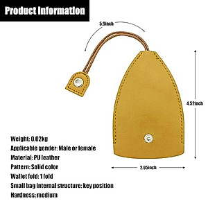 Hawyet 1 PC Car Key Protection Case, PU Leather Pull-out Remote Control Storage Bag, Suitable for Most Car Models (Yellow)