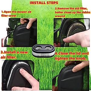 QMTCYXGS 593260 798452 Air Cleaner Cartridge Filter for 550ex 675exi 725exi Series, Troy-bilt TB110 TB200 TB230, 4247 09P00 09P702 5432 5432k 550E 500EX 625 Lawn Mower (4-PK)