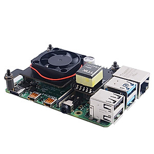 GeeekPi Isolated PoE HAT for Raspberry Pi 4, Support IEEE 802.3af or 802.3at PoE Standard,with Cooling Fan 30x30x7mm for Raspberry Pi 4 Model B / 3B+ 3B Plus