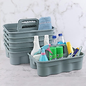 Obstnny 6 Pack Easy To Carry Cleaning Caddy, Plastic Cleaning Tool Organizer Caddy