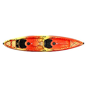 Perception Kayaks Perception Tribe 13.5 Sit on Top Tandem Kayak for All-Around Fun Large Rear Storage with Tie Downs, 13' 5"