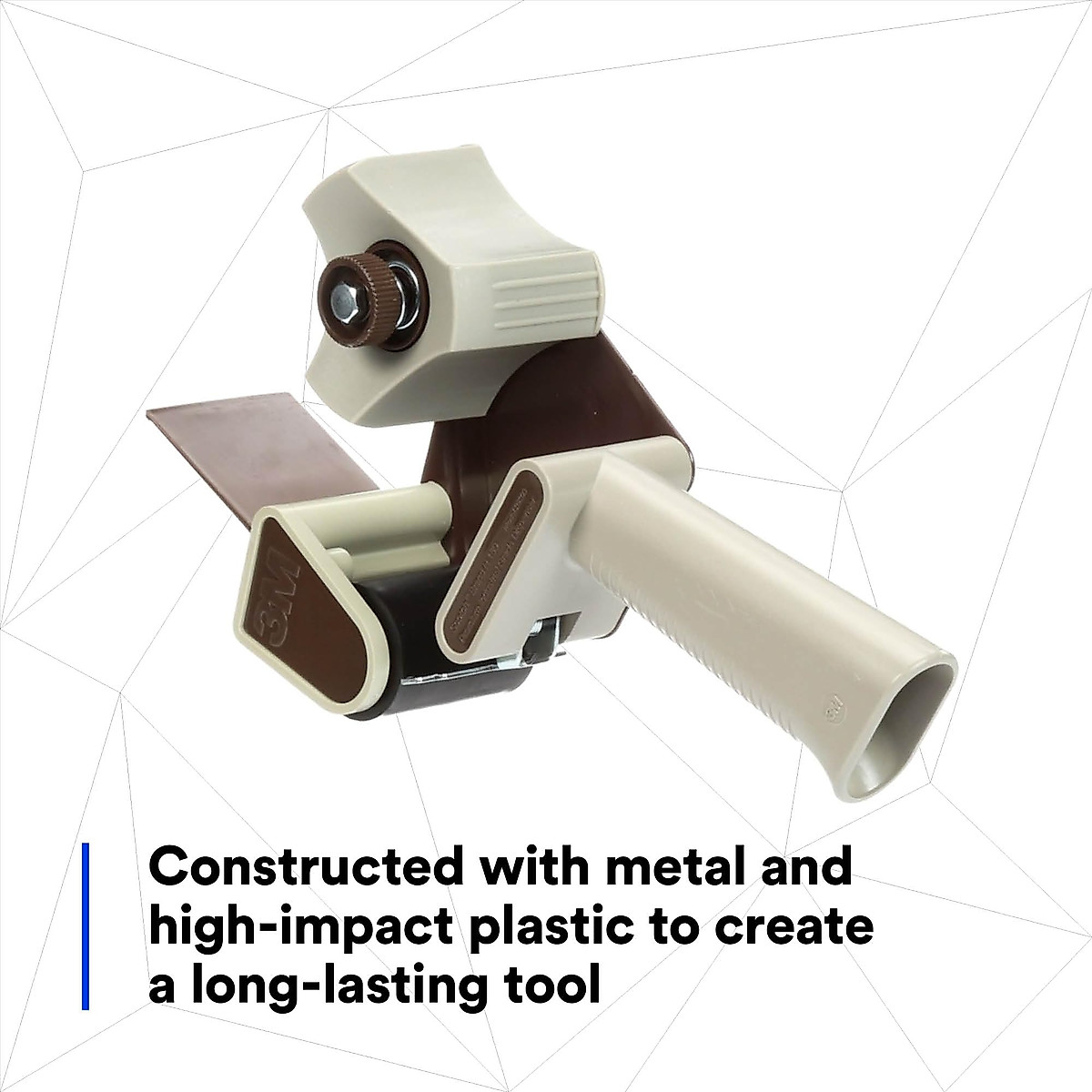 Scotch - 21200190087 H180 Industrial Packing Tape Dispenser for 2" Tape – Lightweight and Portable for Commercial Packaging, Shipping, Moving, Carton and Box Sealing, Gray (19008)