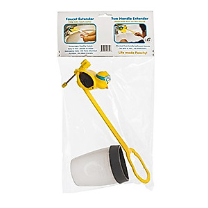Aqueduck Faucet Handle Extender Set. Connects to Sink Handle and Faucet to Make Washing Hands Fun and Teaches Your Baby or Child Good Habits and Promote Independence to Them.
