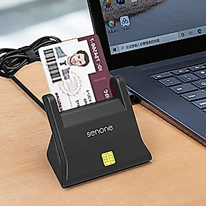 DOD Military USB Common Access CAC Smart Card Reader, Suitable for Military ID Card/IC Bank Chip Card Reader, Compatible with Windows, Mac OS and Linux.