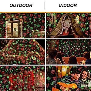 Christmas Lights Projector Outdoor, Waterproof Christmas Laser Lights with Remote Control for Outdoor Outside Christmas Decorations Farmhouse Christmas Decor