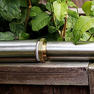 YELUN Solid brass Garden Hose Fittings Connectors Adapter Heavy Duty Brass Repair Male to Male faucet leader coupler dual water hose connector(3/4" GHT Male to 1/2" NPT Male) 2 Pcs